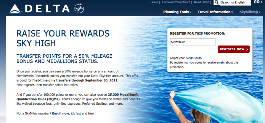 American Express Delta Transfer Bonus: 50% and 25,000 MQMs With 100,000 ...