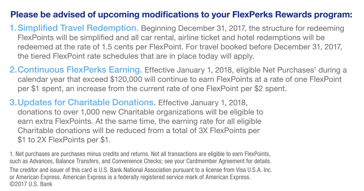 U.S. Bank Changing FlexPerks Rewards in 2018 - The Points Guy