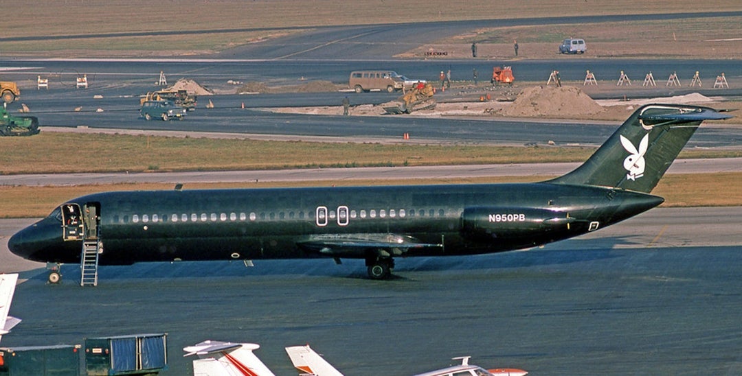 Hugh Hefner Aboard Playboy's "Big Bunny" DC-9 - The Points Guy