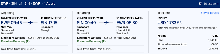 Book Paid And Award Tickets For SQ21, World's Longest Flight - The ...