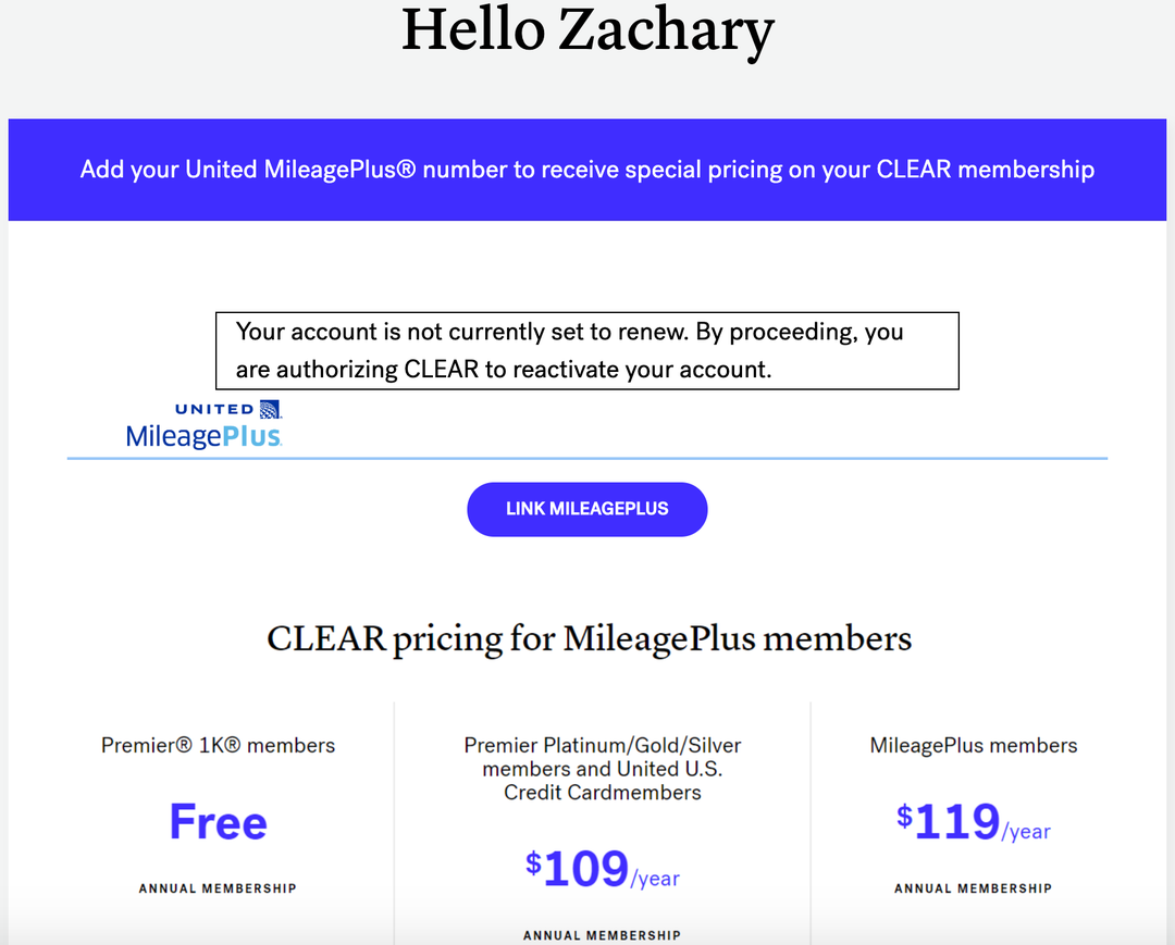 Registering for Free (Or Discounted) CLEAR for United Elites - The ...