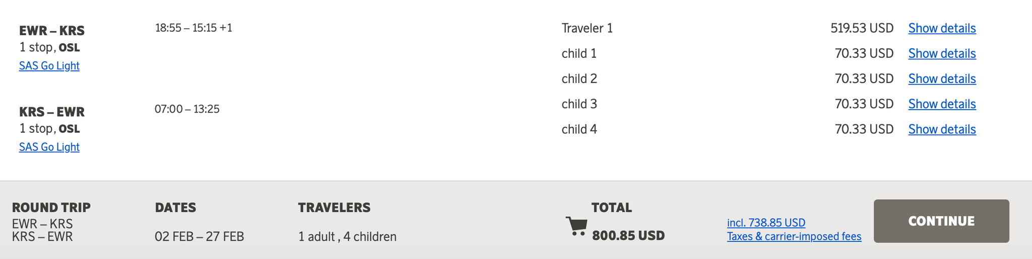 Buy 1 adult ticket on SAS and fly up to 8 kids “free” - The Points Guy