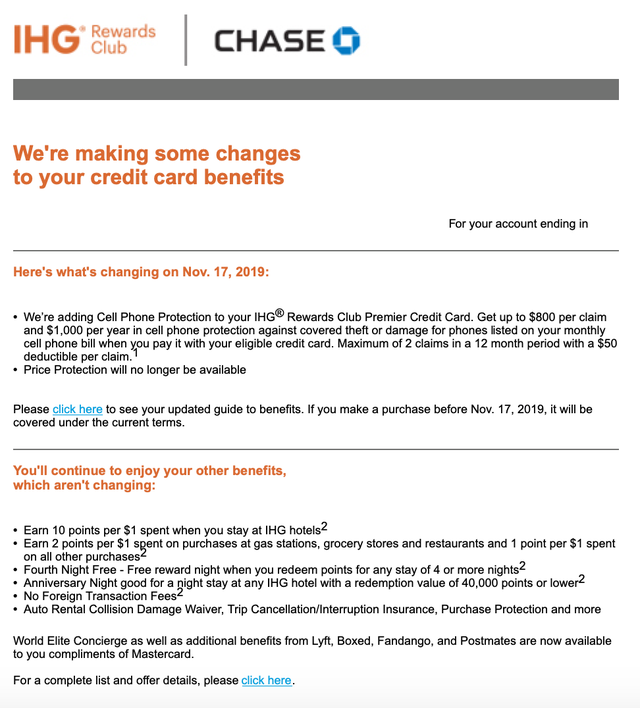 IHG Cards Add Cell Phone Protection, Eliminate Price Protection ...