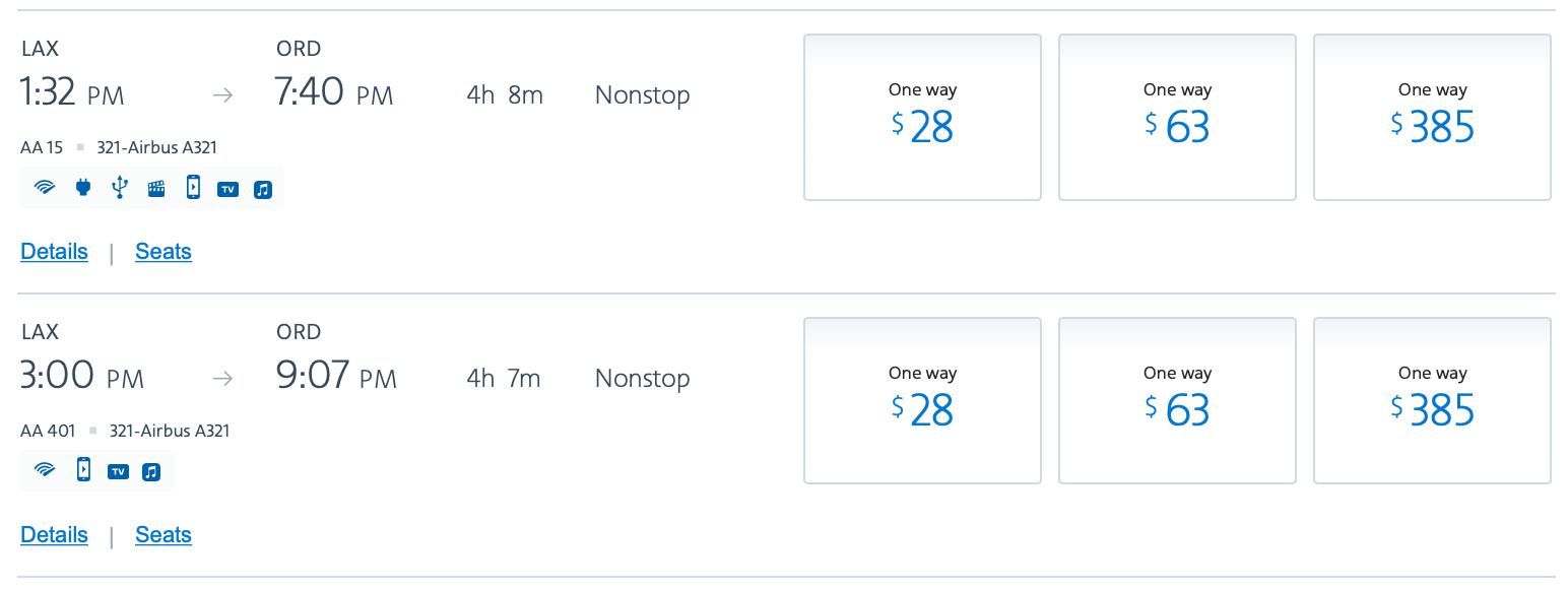 AA’s website now shows you if your flight will have seatback ...