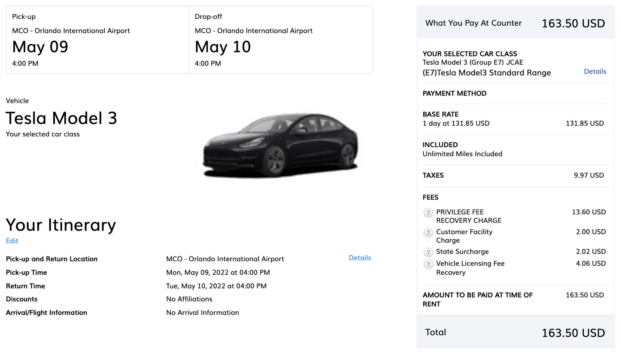 My experience renting a Tesla Model 3 from Hertz - The Points Guy