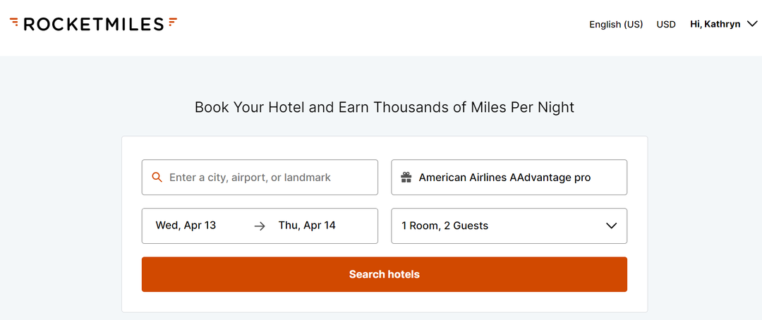 Using Rocketmiles to earn points, miles or gift cards on hotel stays ...