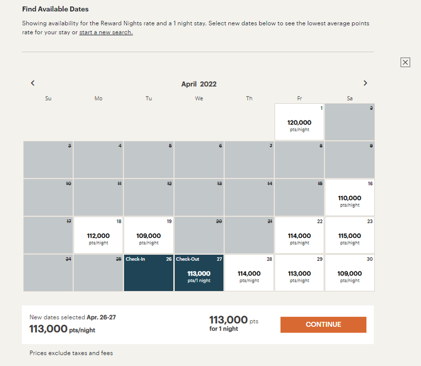 IHG now has a calendar search to help you find the best cash or points ...