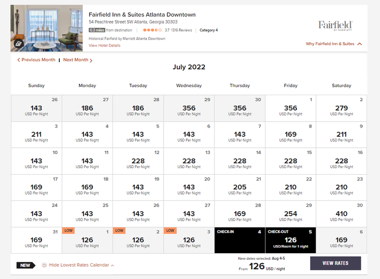 Preparing for dynamic pricing: Marriott's Lowest Rates Calendar is now ...