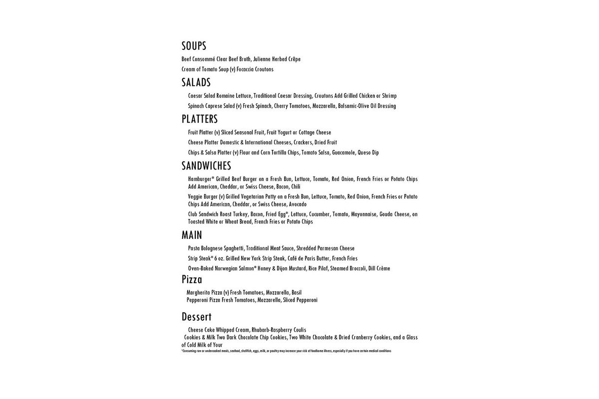 Cruise ship room service: A line-by-line guide to in-cabin dining - The ...