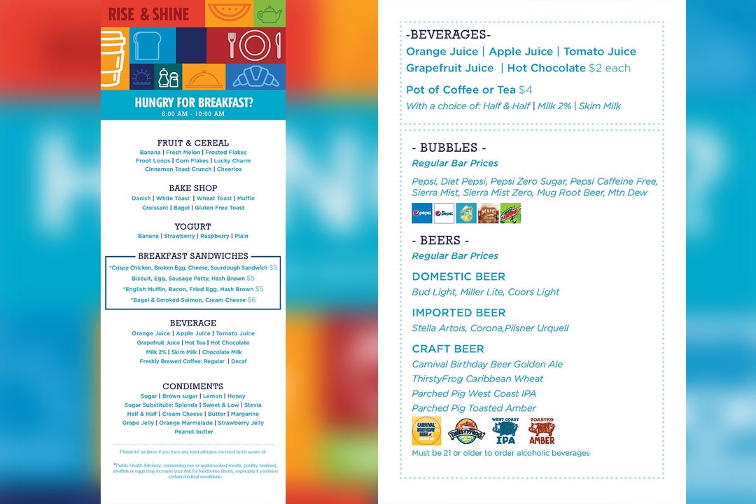 Cruise ship room service: A line-by-line guide to in-cabin dining - The ...