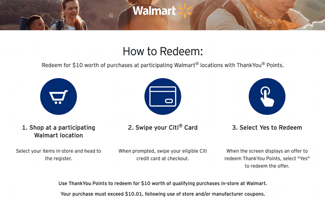 Redeeming Citi ThankYou points for Walmart purchases - The Points Guy