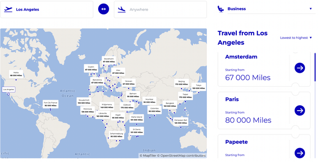 Flying Blue launches an interactive map with entry award prices - The ...