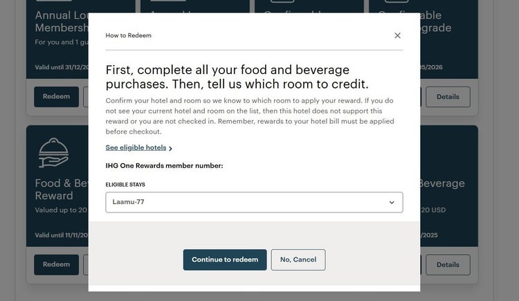 IHG food-and-beverage rewards: How to earn and redeem - The Points Guy
