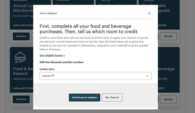 IHG food-and-beverage rewards: How to earn and redeem - The Points Guy