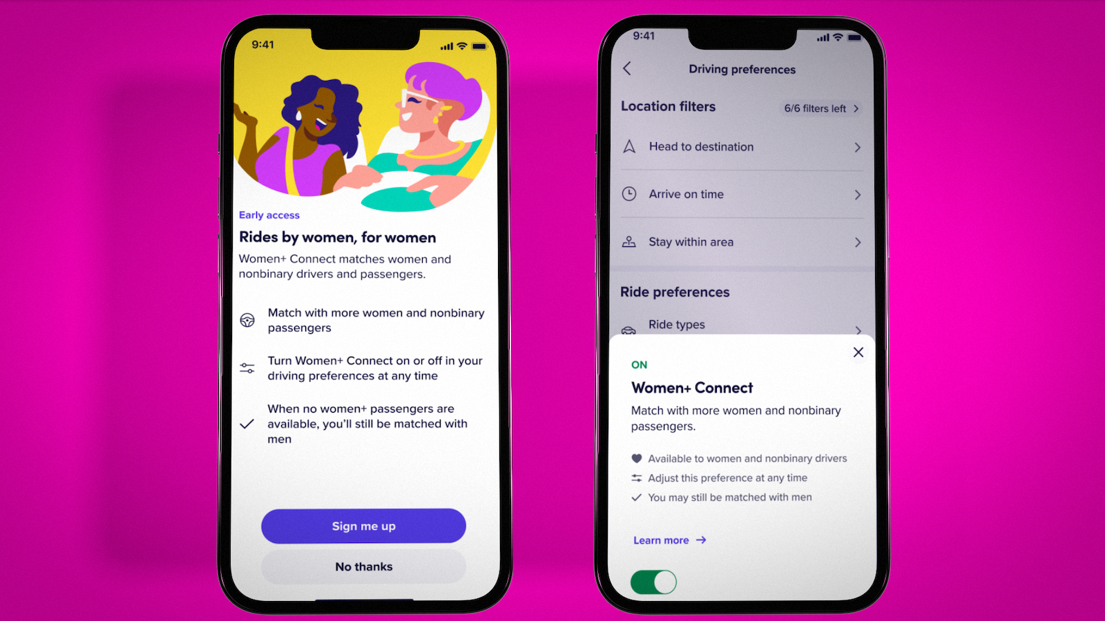 Lyft’s program that matches female and nonbinary riders and drivers is ...