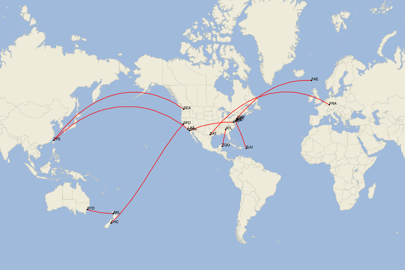World Airline Routes