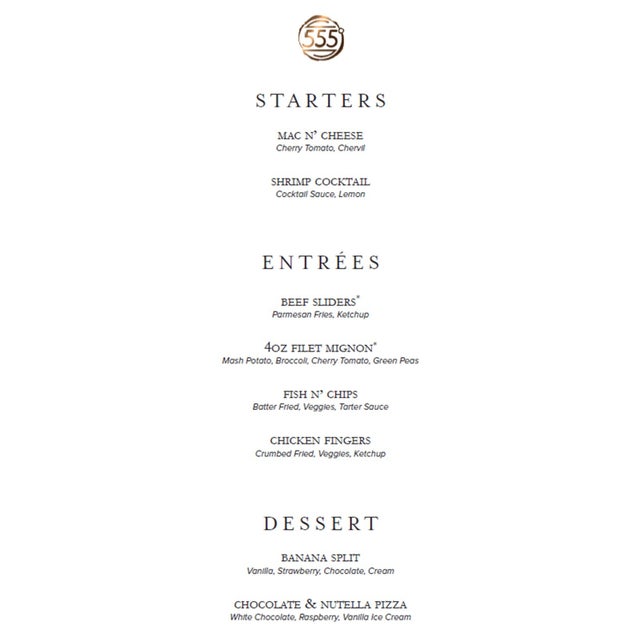 Fahrenheit 555 steakhouse on Carnival Cruise Line (with menu) - The ...