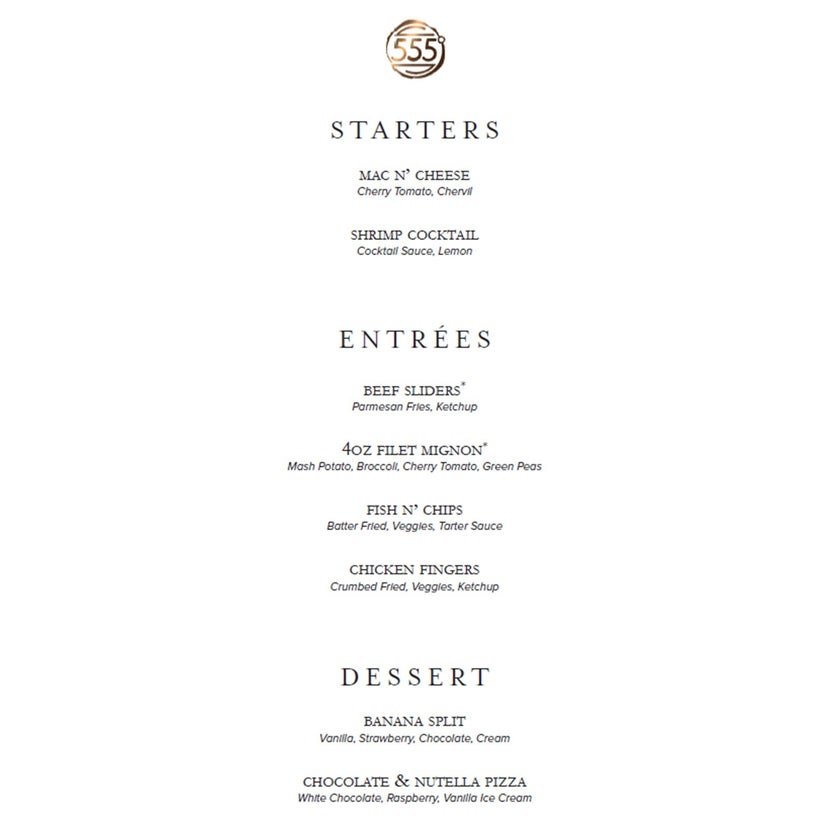 Fahrenheit 555 steakhouse on Carnival Cruise Line (with menu) - The ...