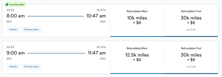 Alaska Airlines Mileage Plan award chart changes are now live - The ...