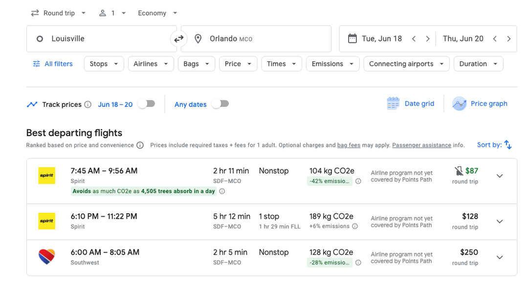 Southwest fares now displaying in Google Flights - The Points Guy