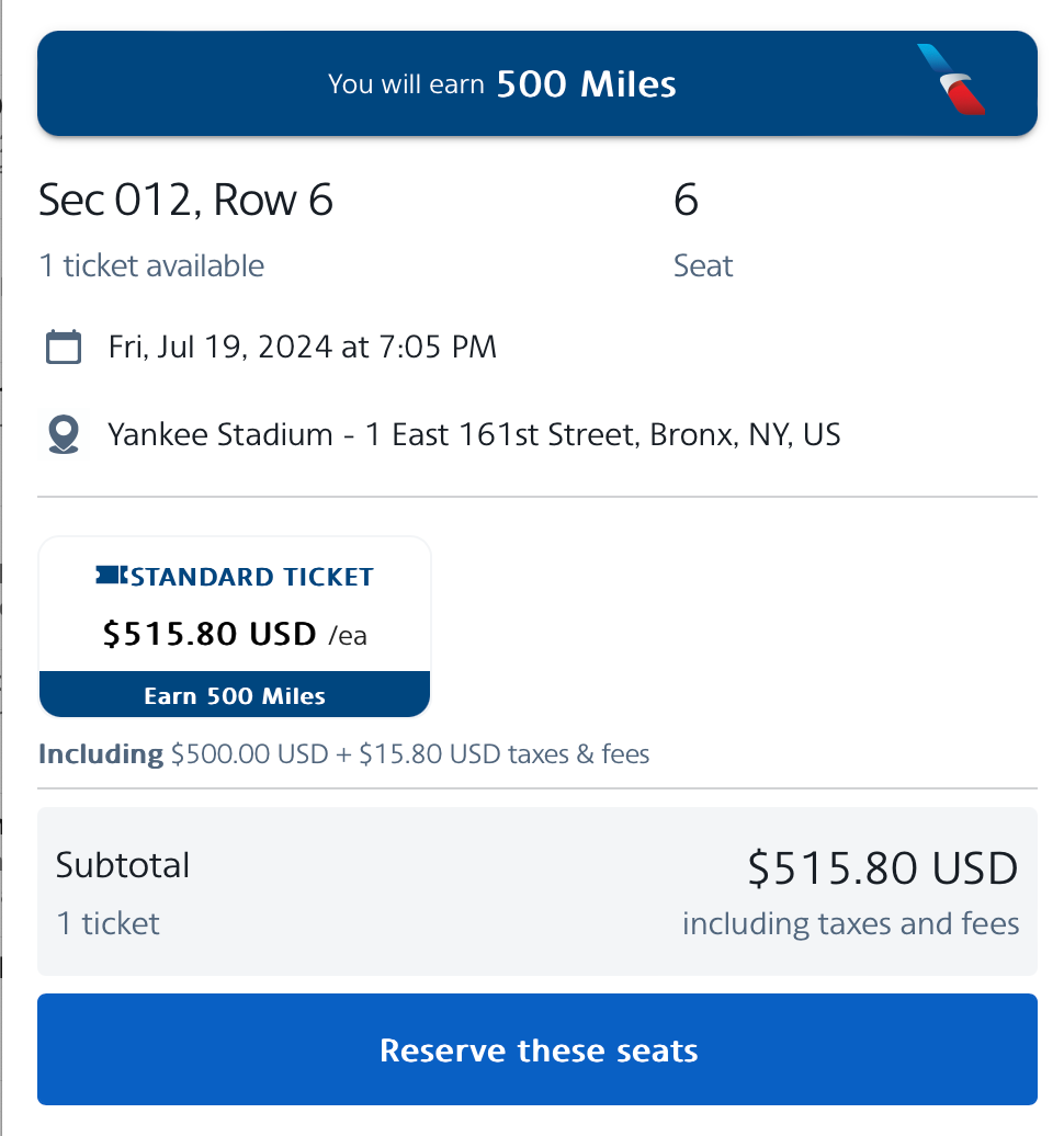 You can now redeem AAdvantage miles for concerts, sporting events — but ...