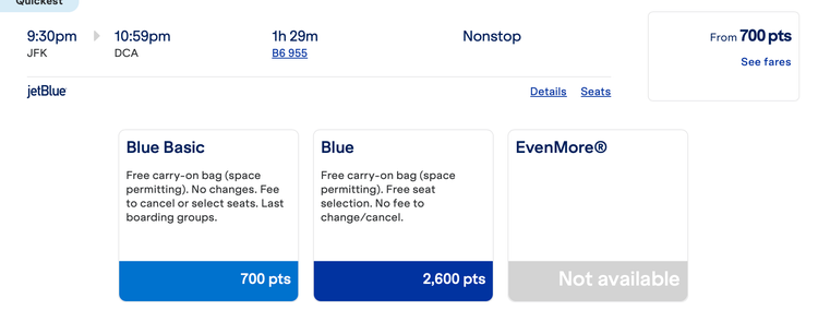 JetBlue now allows Blue Basic award redemptions — with tickets as low ...