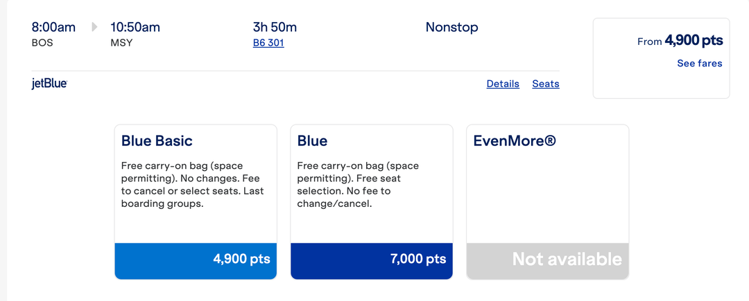 JetBlue now allows Blue Basic award redemptions — with tickets as low ...