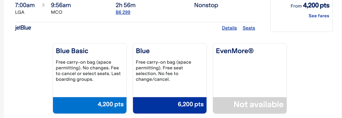 JetBlue now allows Blue Basic award redemptions — with tickets as low ...