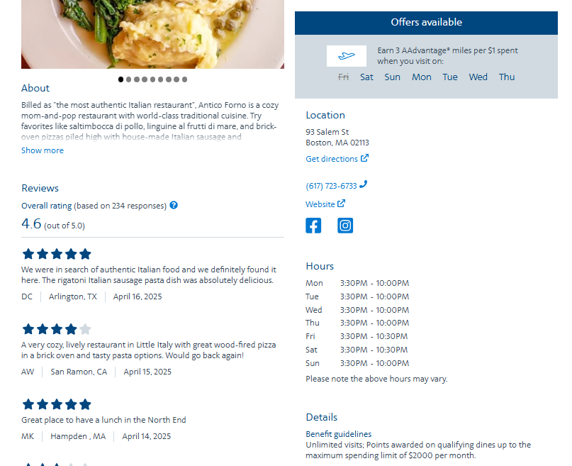 AAdvantage Dining rewards program: Earn miles and Loyalty Points at ...