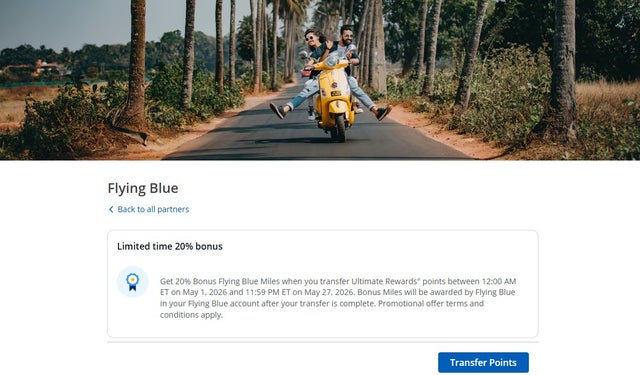 Maximize Chase’s 20% Flying Blue transfer bonus - The Points Guy