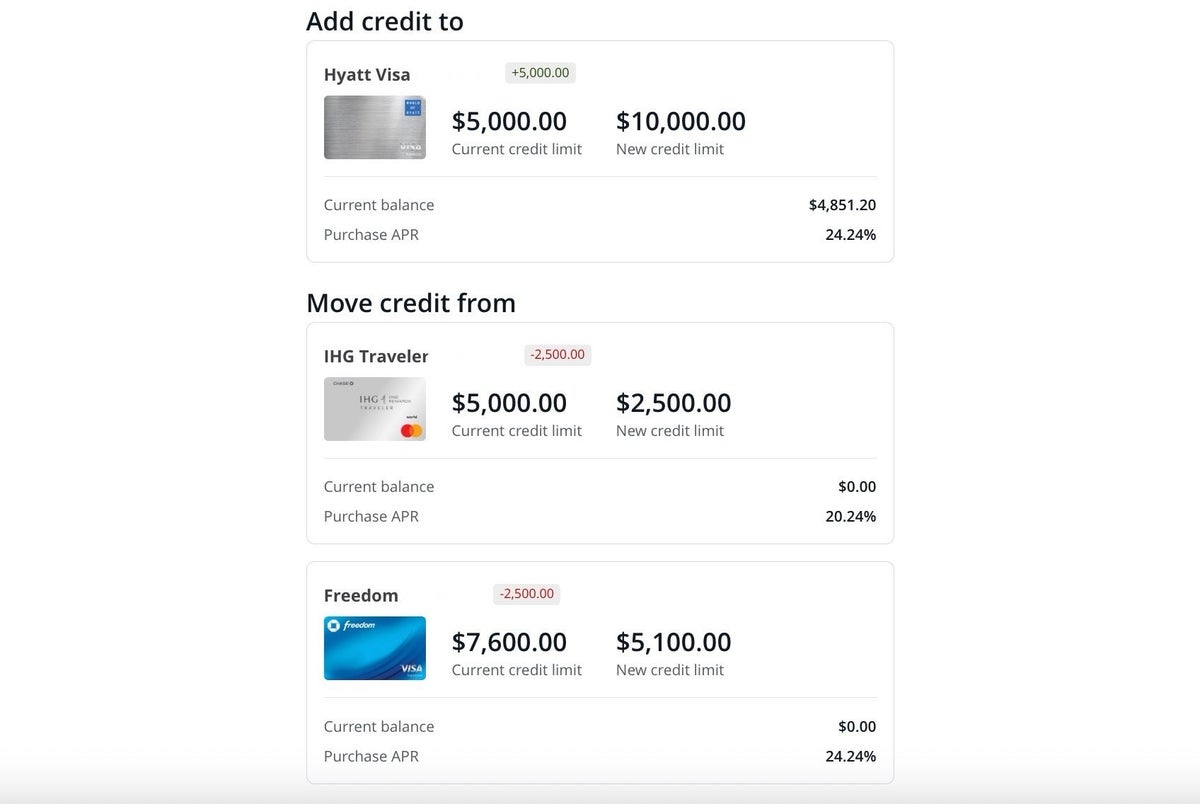 Chase adds self-service credit limit transfer tool - The Points Guy