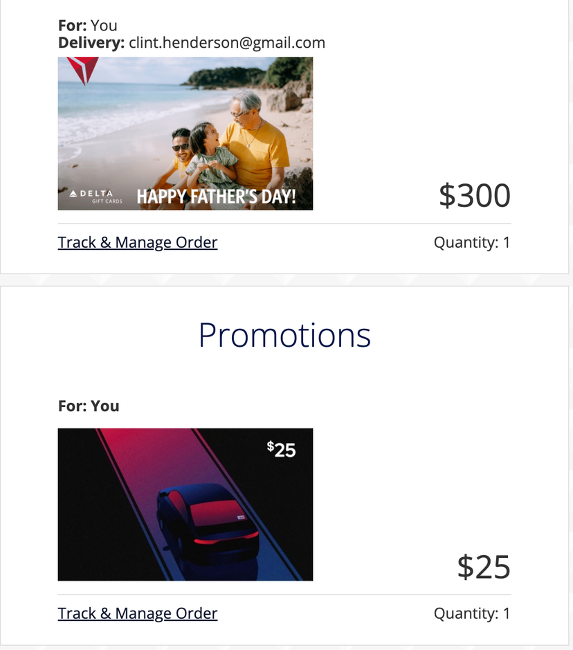 Buy a Delta gift card, get Uber credits and stack with an Amex Offer ...