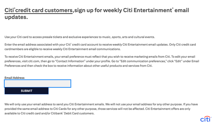 What is Citi Entertainment? How to access presale and VIP tickets - The ...
