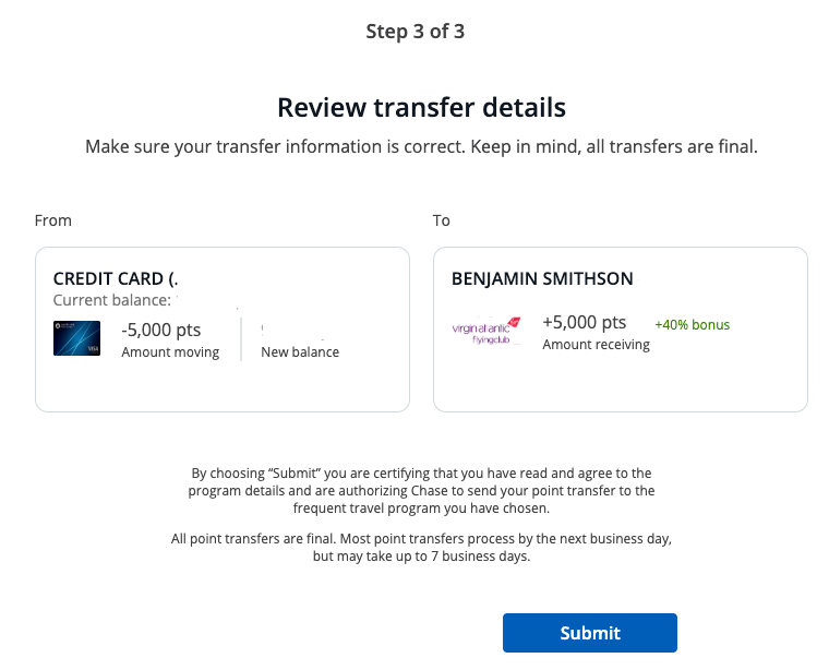 How to transfer Chase points to Virgin Atlantic Flying Club - The ...