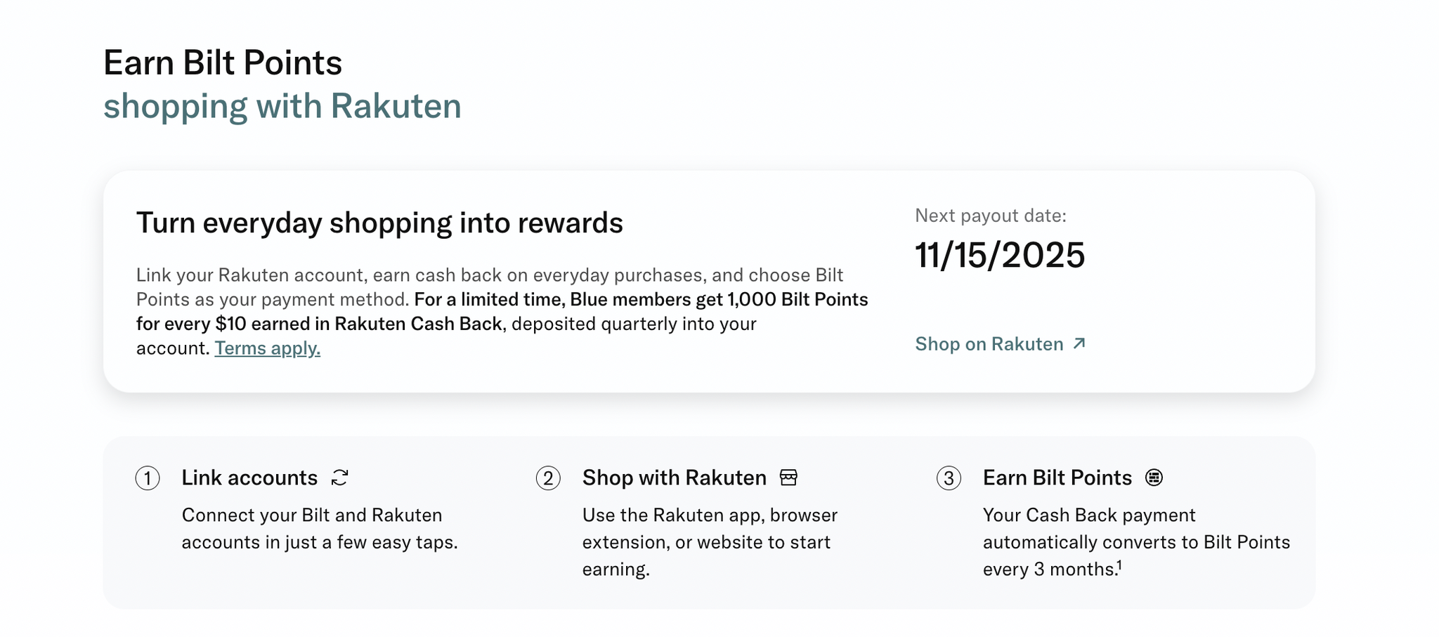 Convert Rakuten cash-back rewards into Bilt Rewards points - The Points Guy