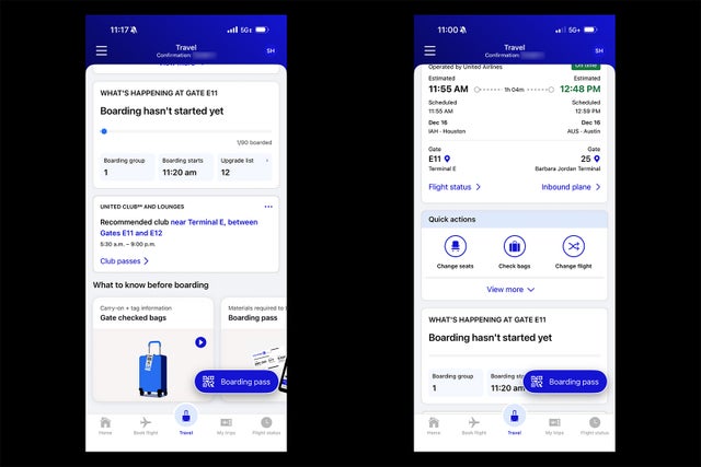 United Airlines app updates includes real-time boarding updates - The ...