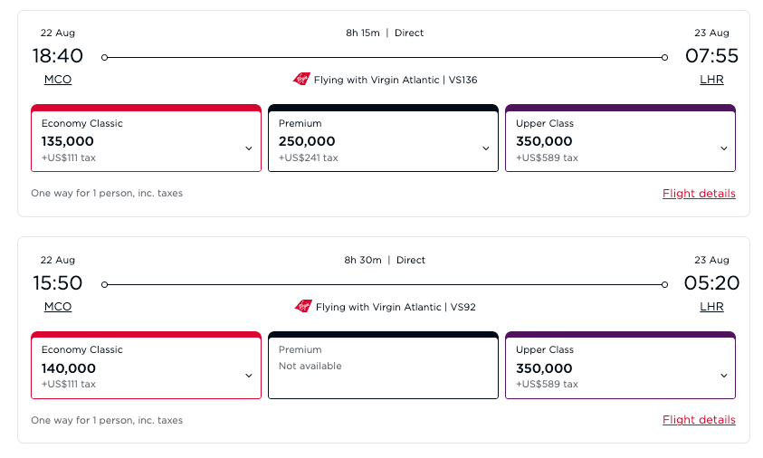 Why Virgin Atlantic partner redemptions can make the most sense - The ...
