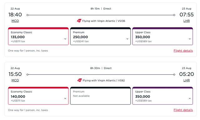 Why Virgin Atlantic partner redemptions can make the most sense - The ...