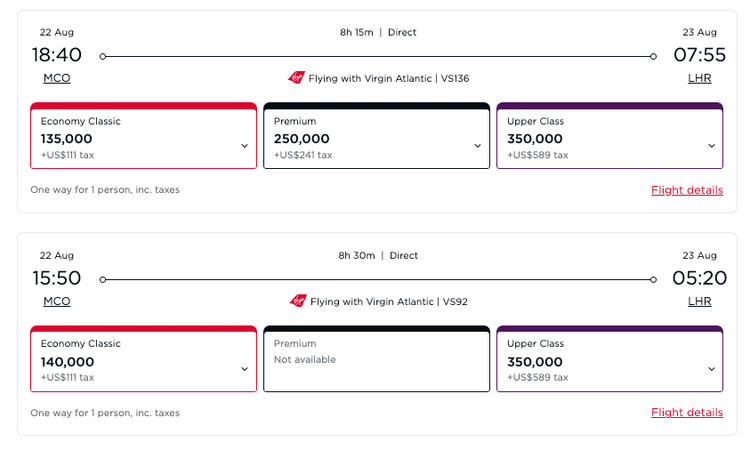 Why Virgin Atlantic partner redemptions can make the most sense - The ...