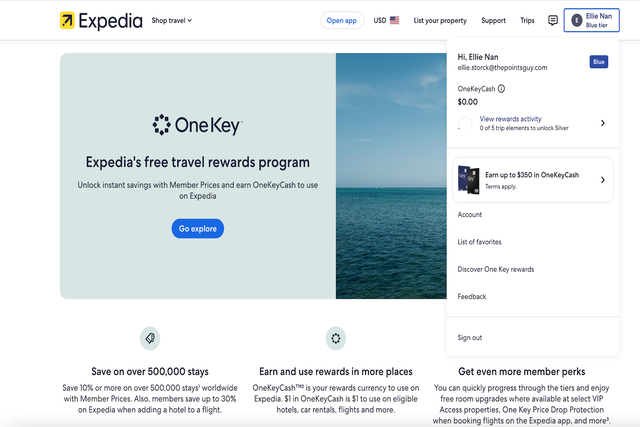 How to unlock One Key benefits through Expedia - The Points Guy