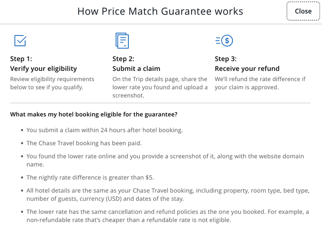 New price match feature now available in some Chase Travel accounts ...